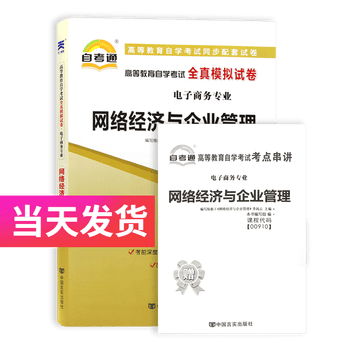 自考通试卷 电子商务专业 00910 网络经济与企业管理 模拟+历年真题试卷