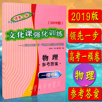 2019版领先一步 高考一模卷 物理 答案 文化课强化训练 上海市各区高三学期期末质量抽查试卷精选