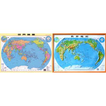 立体世界地形图+世界地图水晶图(全2册) 图书