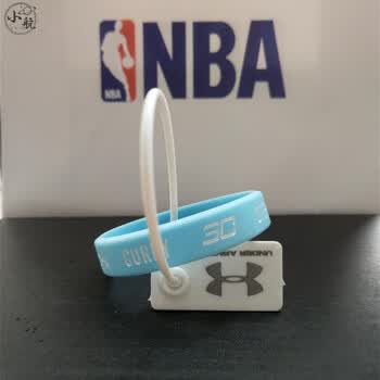 【掌柜推荐】斯蒂芬·库里NBA球星库里手环勇士队30号 篮球运动硅胶腕带学生礼物情侣夜光款 天蓝色【17.5cm】