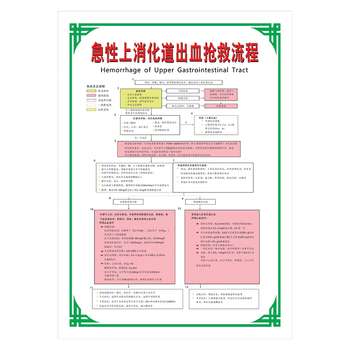 医院制度急救程序挂图过敏性休克抢救流程图示意图墙贴纸WSB169 WSB169-23 40*60cm  PP覆膜贴纸