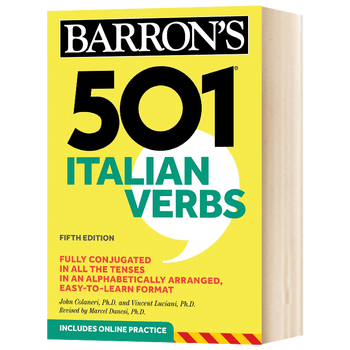巴朗501个意大利语动词 501 Italian Verbs 英文原版英语意大利语双语字典 英文版进口书籍