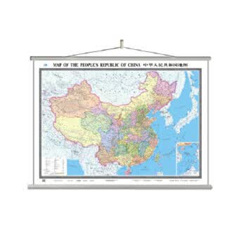 中国地图挂图（1.5米*1.1米 英中对照 无拼缝专业挂图）