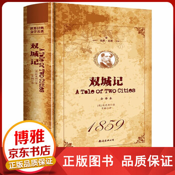 名家·名译一双城记全译本精装世界文学名著初中高中生课外阅读书目世界名著外国小说经典名著书籍正版