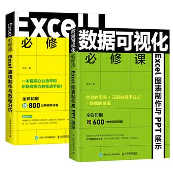 【全2册】Excel必修课——Excel表格制作与数据分析+数据可视化必修课——Excel图表制作