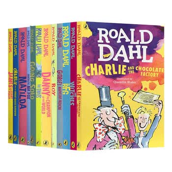 罗尔德达尔 英文原版 Roald Dahl 12册套装儿童章节桥梁书 查理与巧克力工厂 好心眼儿巨人