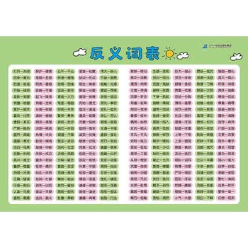 小学生速记表 反义词表