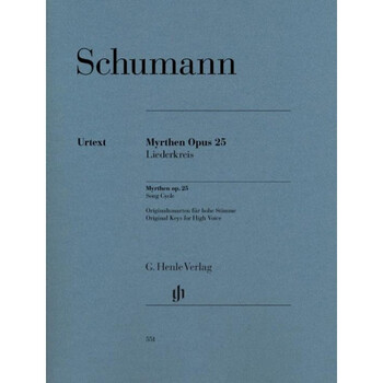 亨乐原版 舒曼 桃金娘 作品25 Schumann Myrthen op. 25 fur HN551