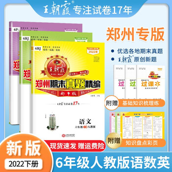 王朝霞期末试卷精编2022新六年级下册郑州信息版人教版试卷语文数英专项训练期末冲刺100分冲刺期末总复习六年级下册小学 六年级语文+数学+英语（人教版）套装