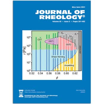 【单期可选】Journal of Rheology 美国流变学杂志 2021年1/2/3/4/5/6 2021年5/6月合刊