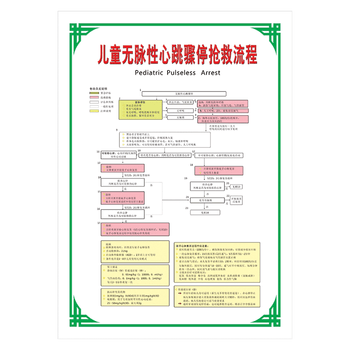 医院制度急救程序挂图过敏性休克抢救流程图示意图墙贴纸WSB169 WSB169-28 40*60cm  PP覆膜贴纸