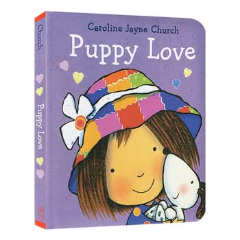 狗狗的爱 英文原版 Puppy Love 晚安亲子绘本 纸板翻翻书 Caroline Jayne 英