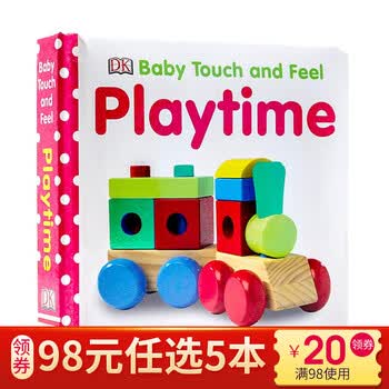 DK出品Baby Touch and Feel:Playtime游戏时间幼儿英语启蒙触摸纸板书