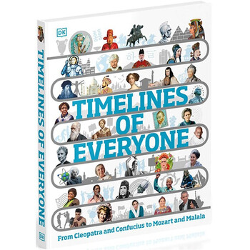 DK少儿百科 名人大事件年表 英文原版 Timelines of Everyone 精装 儿童历史名人图解科普 青少年课外阅读人物传记百科读物读物 梦想童趣城