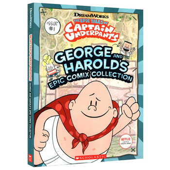 英文原版 内裤人系列 George and Harold's Epic Comix Collection1 全彩漫画书 轻松搞笑 儿童桥梁故事书