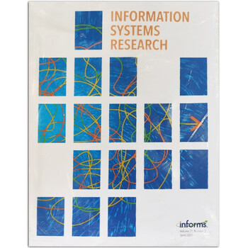 【单期可选】Information Systems Research  信息系统研究 2020年月刊 2020年6月刊