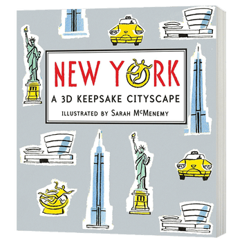 纽约 3D全景立体书 小开本 New York A 3D Keepsake Cityscape 精装 英文原版儿童图书 进口英语书籍