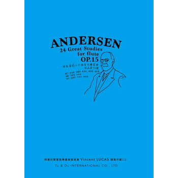 预售 黄善圣 ANDERSEN给长笛的二十四大练曲，作品第15号乐谱 原笙际