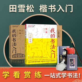 田雪松教你学书法三件套 书法入门教程书+练习本+书法毛笔墨汁墨碟工具套装 新手学毛笔书法入门 我的书