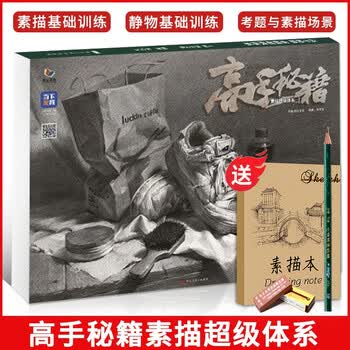 【】高手秘籍素描**体系 2022烈公文化朱宝玉基础静物素描入门到应试一本通用联考临摹范本