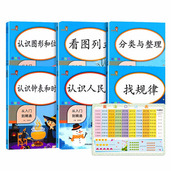 乐学熊 分类整理+看图列式+认识图形与位置+找规律+认识人民币+认识钟表和时间小学数学专项训练全