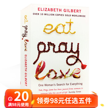 英文原版 Eat, Pray, Love一辈子做女孩 电影爱情青年小说