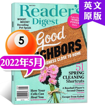 Readers Digest读者文摘杂志美国版2022年5月新期到【另有往期可选】 英文原版考研时事英语阅读期刊杂志单本 2022年5月【美国版】