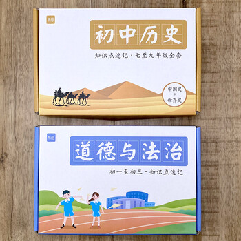 易蓓人教版初中地理七八九年级基础知识点总结大全图文详解资料阅读记忆卡片随身携带手卡 初中历史+道德与法治知识卡（同步人教版）
