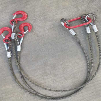 定制钢丝绳吊索具压制钢丝绳组合吊具起重吊钩索具不锈钢钢绳吊具 1吨0.5米双钩【图片 价格 品牌 报价】-京东