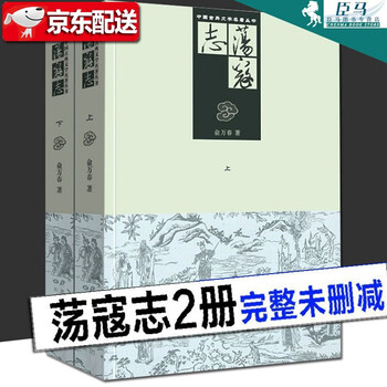 荡寇志【上下两册】俞万春 中国古典文学名著丛书 清代长篇小说又名 结水浒传 水浒后传