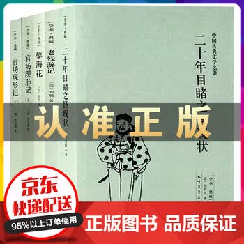 晚晴四大谴责小说 官场现形记+二十年目睹之怪现状+老残游记+孽海花 古典小