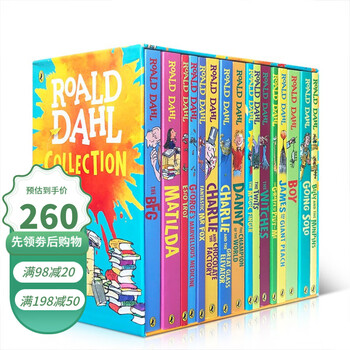新版16册 罗尔德达尔英文原版小说章节书全集 Roald Dahl 查理和巧克力工厂好心眼巨人