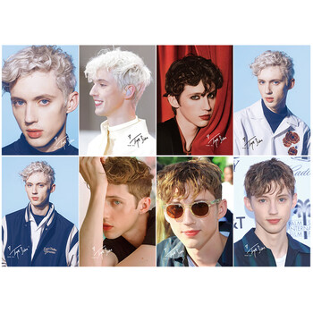 戳爷海报 2021全新Troye Sivan特洛伊希文明信片高清墙贴周边挂画 C款(光滑面) 非海报产品