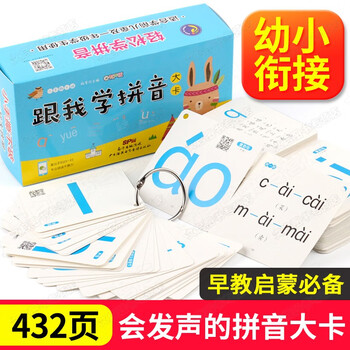 汉语拼音卡片共216张 幼儿园学前班幼小衔接学拼音神器教材一年级上下册汉语拼音训练四声调识字汉语字母