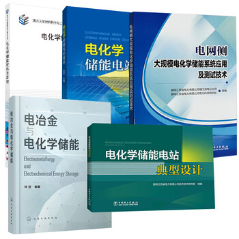 【全5册】电化学储能材料与原理电化学储能电站典型设计电化学储能电站技术电网侧大规模电化学储能系统应用及测试技术电冶金
