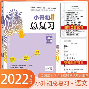 2022新版木头马名师特训小升初 语文 人教版