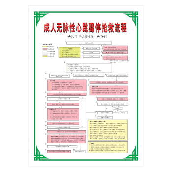 医院制度急救程序挂图过敏性休克抢救流程图示意图墙贴纸WSB169 WSB169-29 80*120cm  PP覆膜贴纸