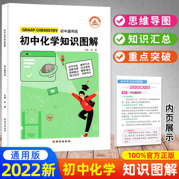 2022新版初中语文数学英语物理化学知识图解全国通用版初一二三七八九年级初中知识点大全思维导图 化学