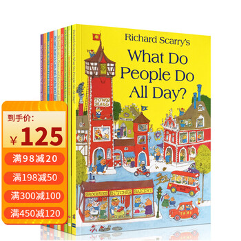 英文原版斯凯瑞10册套装 Richard Scarry Collection 2-4亲子阅读