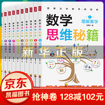 数学思维秘籍全套10册刘薰宇著 儿童数学思维训练书籍三四五六年级思维训练题 儿童青少年逻【神劵专区】