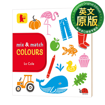 配对游戏:颜色翻翻书 英文原版 Mix and Match: Colours