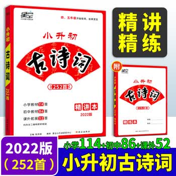 2022版星空 小升初古诗词252首 小学语文古诗文词背诵阅读理解与训练大全