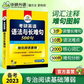 华研外语2023考研英语一语法与长难句 考研英语语法与长难句专项训练