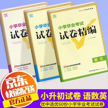 2022新版通城学典小学毕业考试试卷精编语文数学英语六年级+小升初名校冲刺方案小考备考密卷练习题 共3本 语文+数学+英语