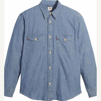 李维斯（Levi's）2023春季新品男士宽松西部风格牛仔衬衫简约外套轻盈A19190001 Chambray Light Blue XS ...