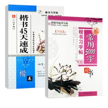 楷书练字帖常用字楷书45天速成楷书临摹钢笔硬笔书法本书写练习中小学生初学者练字贴正楷 楷书45天速成+楷书常用5000字