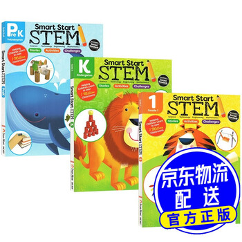 入门级3册 英文原版 Smart Start STEM 聪慧启蒙系列3册 美国加州教材 Evan