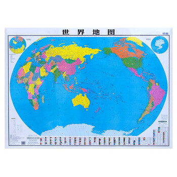 年新版中国中华人民共和国地图中国地图+世界地图105*75CM灰杆挂图防水两面覆膜高清地图 世界地图（加厚版 膜图）
