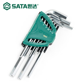 【世达09101】世达（SATA）9件套公制加长型内六角扳手套装公制加长内六角09107现货【行情 报价 价格 评测】-京东