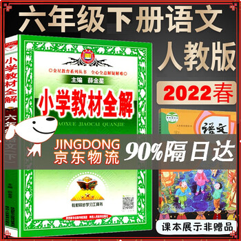 小学教材全解 六年级语文 人教版 2022春下册 同步教材、扫码课堂、解教材解习题解规律解方法 薛金星